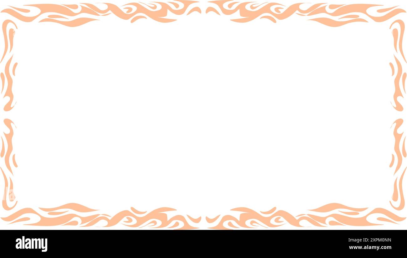 Abstract background illustration with peach fuzz pantone colour frame ...