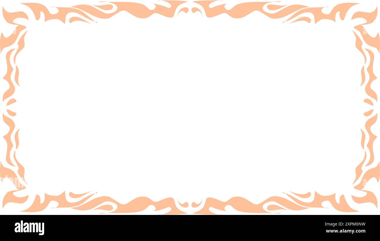 Abstract background illustration with peach fuzz pantone colour frame ...