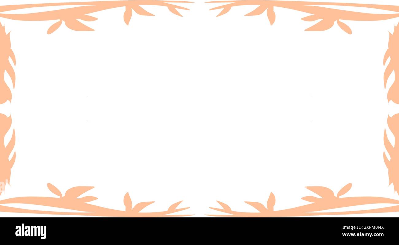 Abstract background illustration with peach fuzz pantone colour frame ...