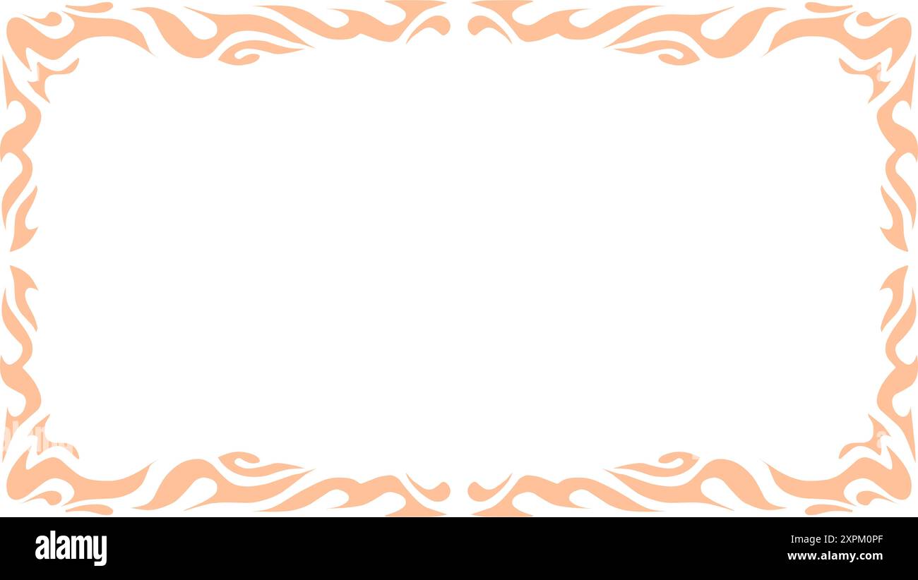 Abstract background illustration with peach fuzz pantone colour frame ...