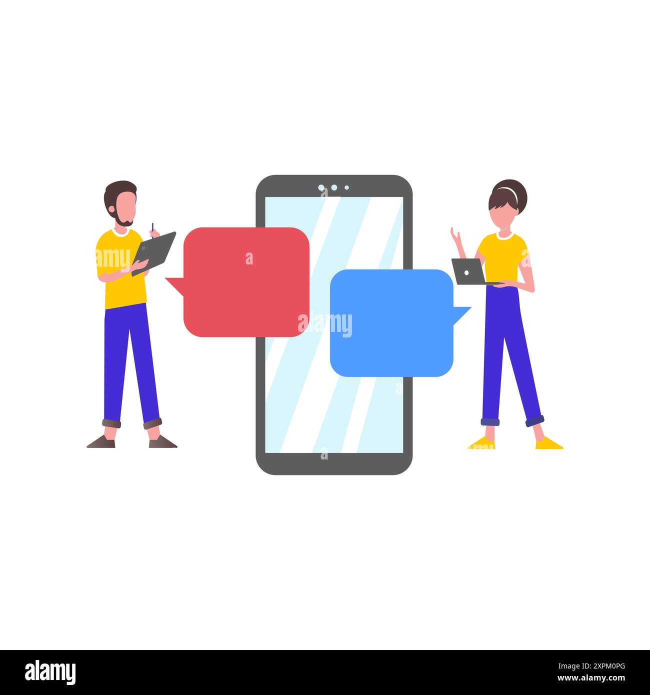 Online communication chatting concept Cut Out Stock Images & Pictures ...