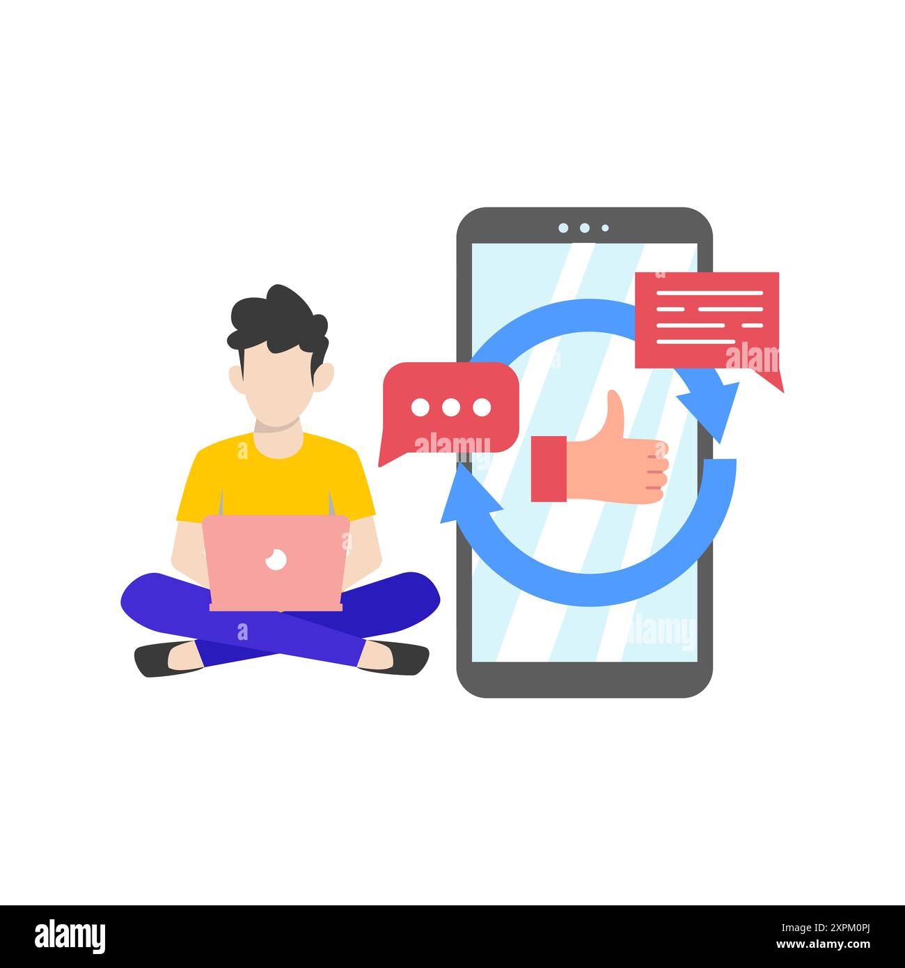 Vector woman laptop hi-res stock photography and images - Alamy