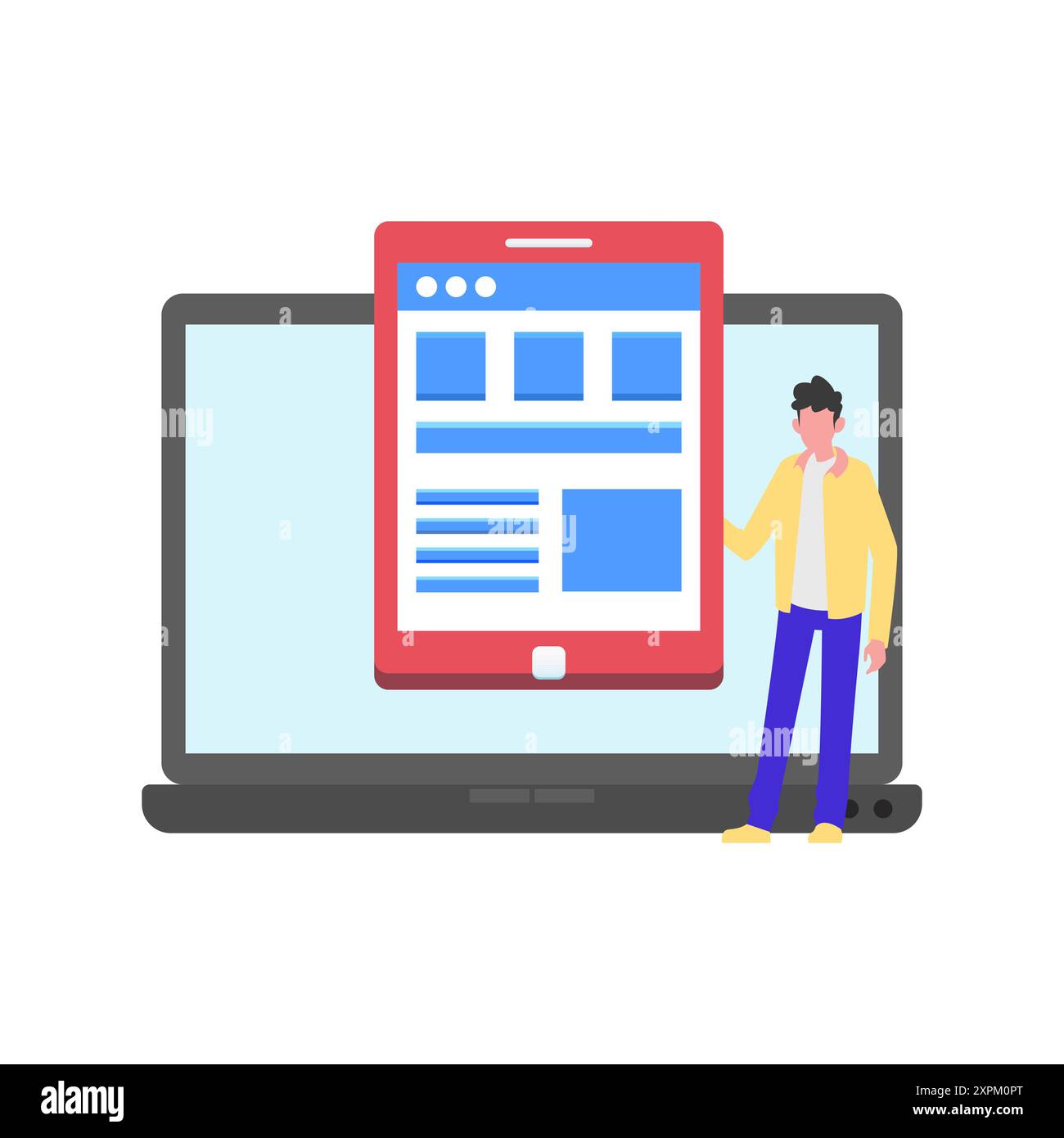 Vector woman laptop hi-res stock photography and images - Alamy