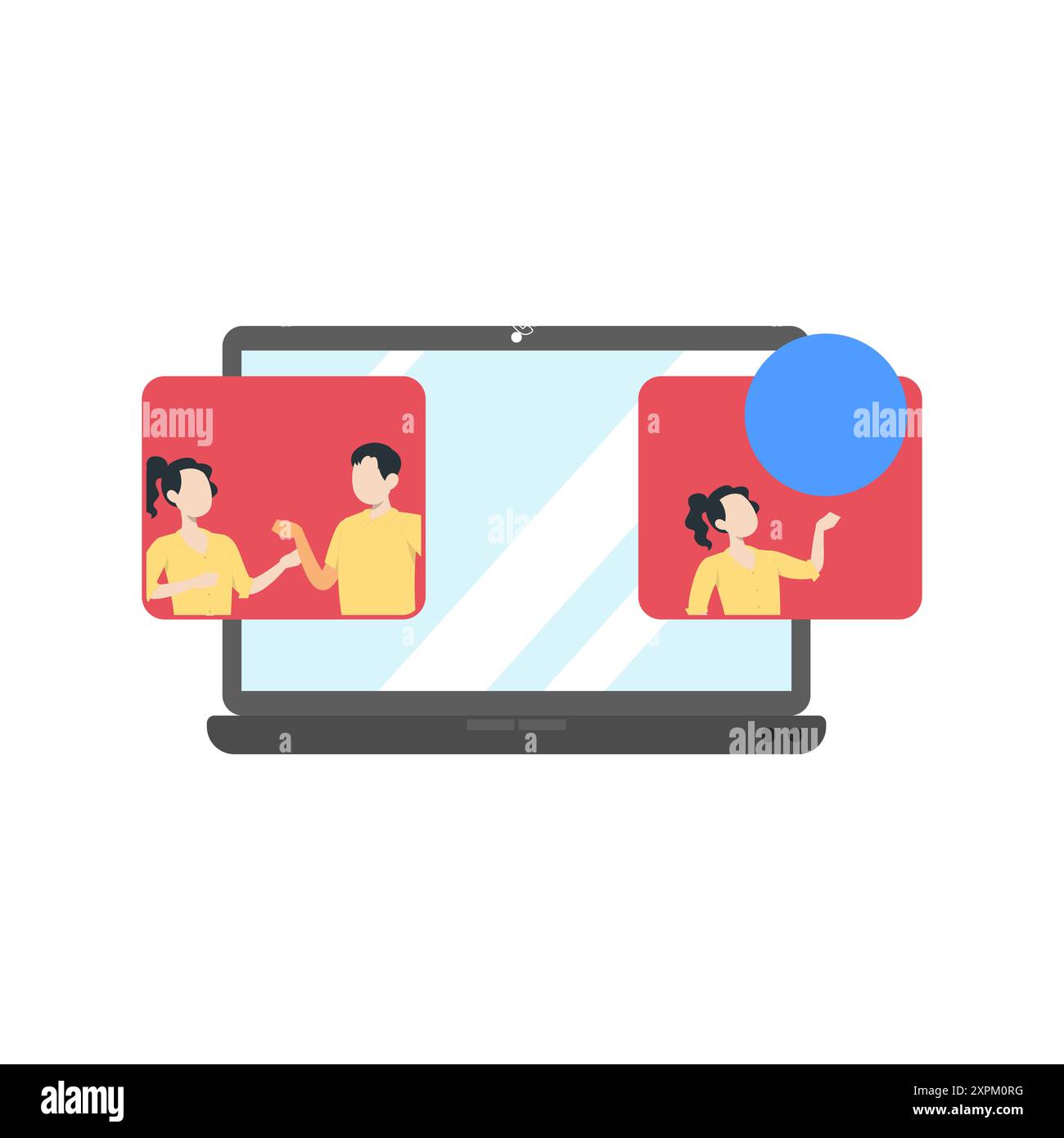 Talking laptop cartoon hi-res stock photography and images - Alamy