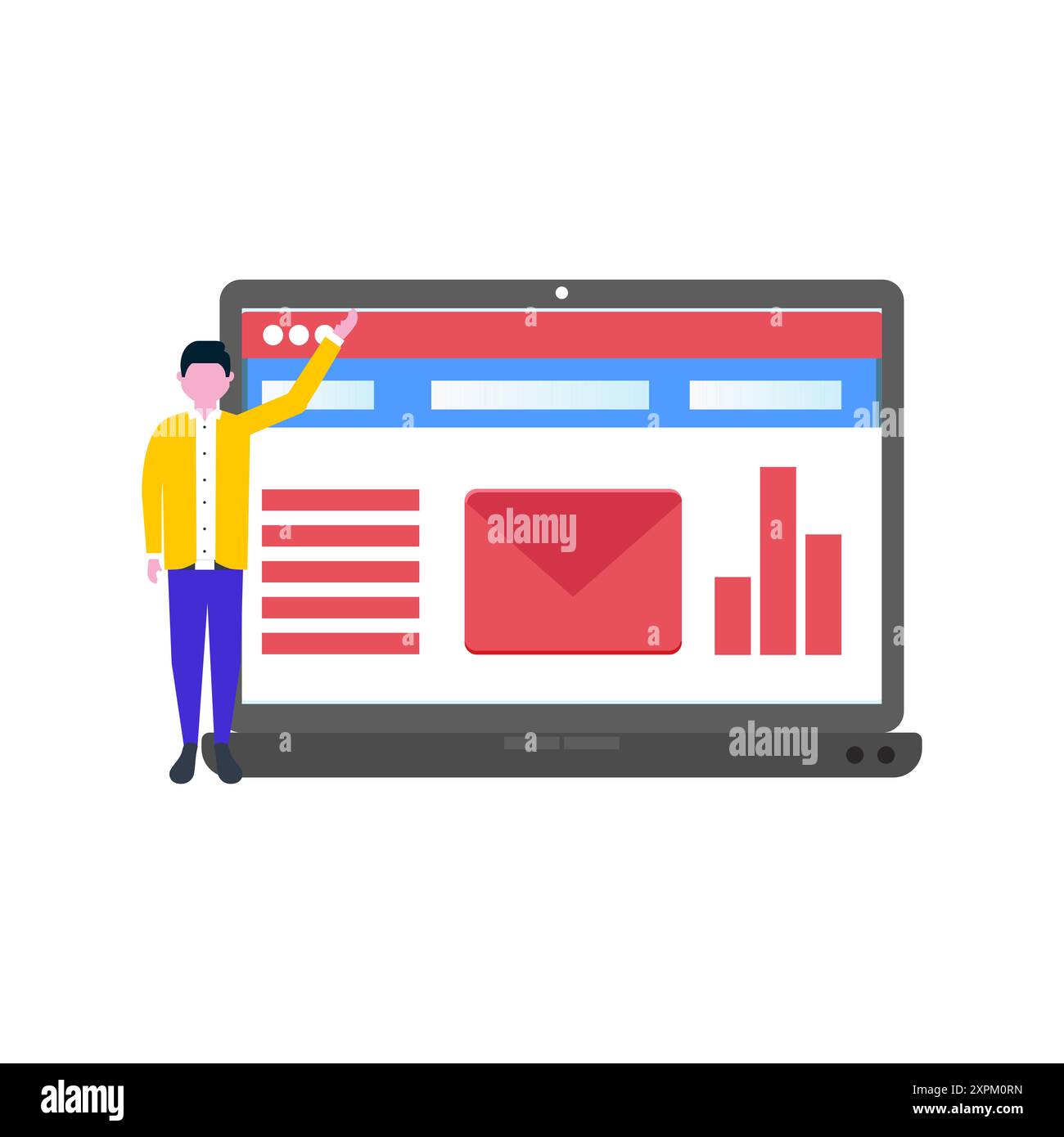 Business man reading mail Cut Out Stock Images & Pictures - Alamy