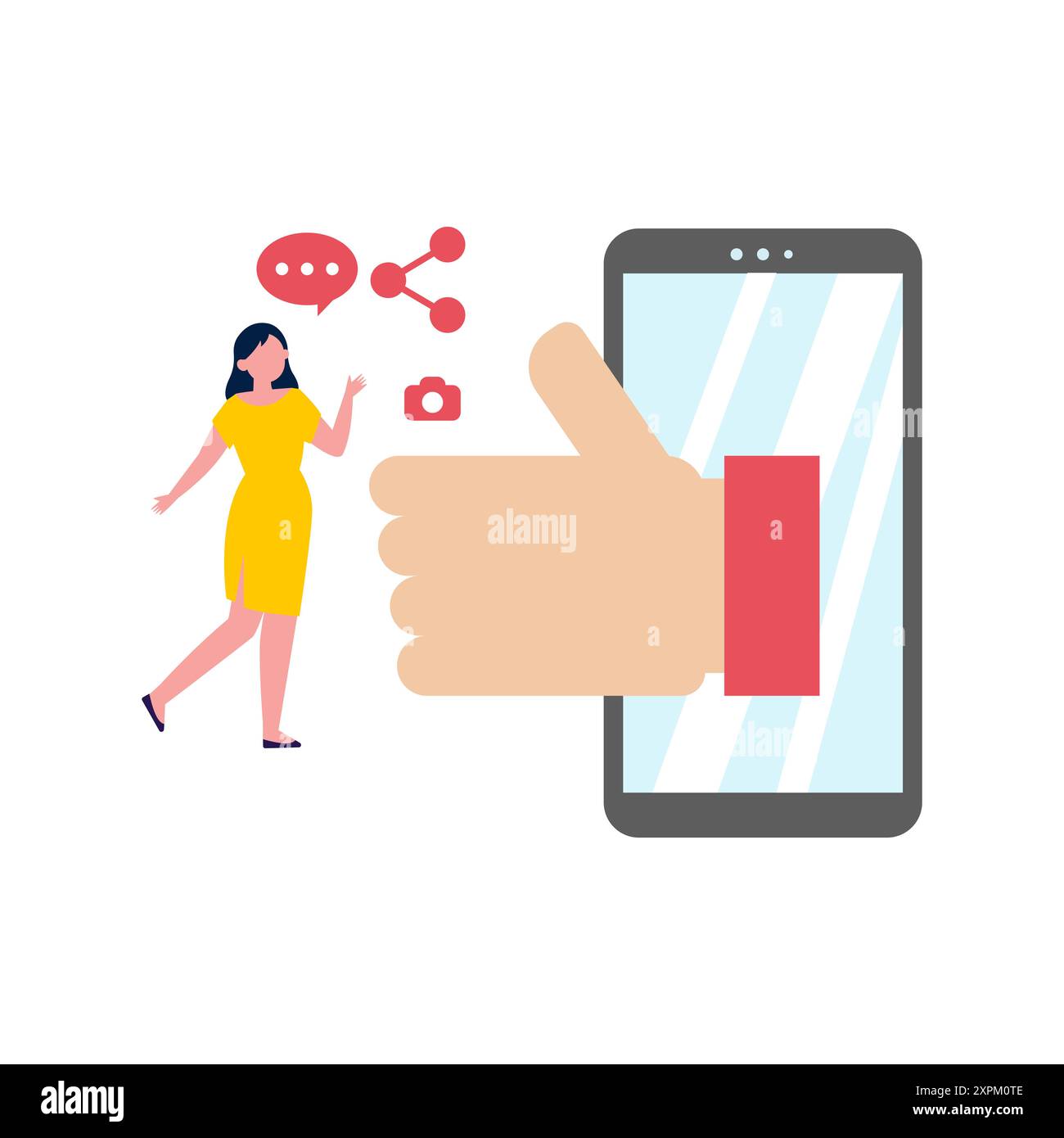 Application online chat social Cut Out Stock Images & Pictures - Alamy