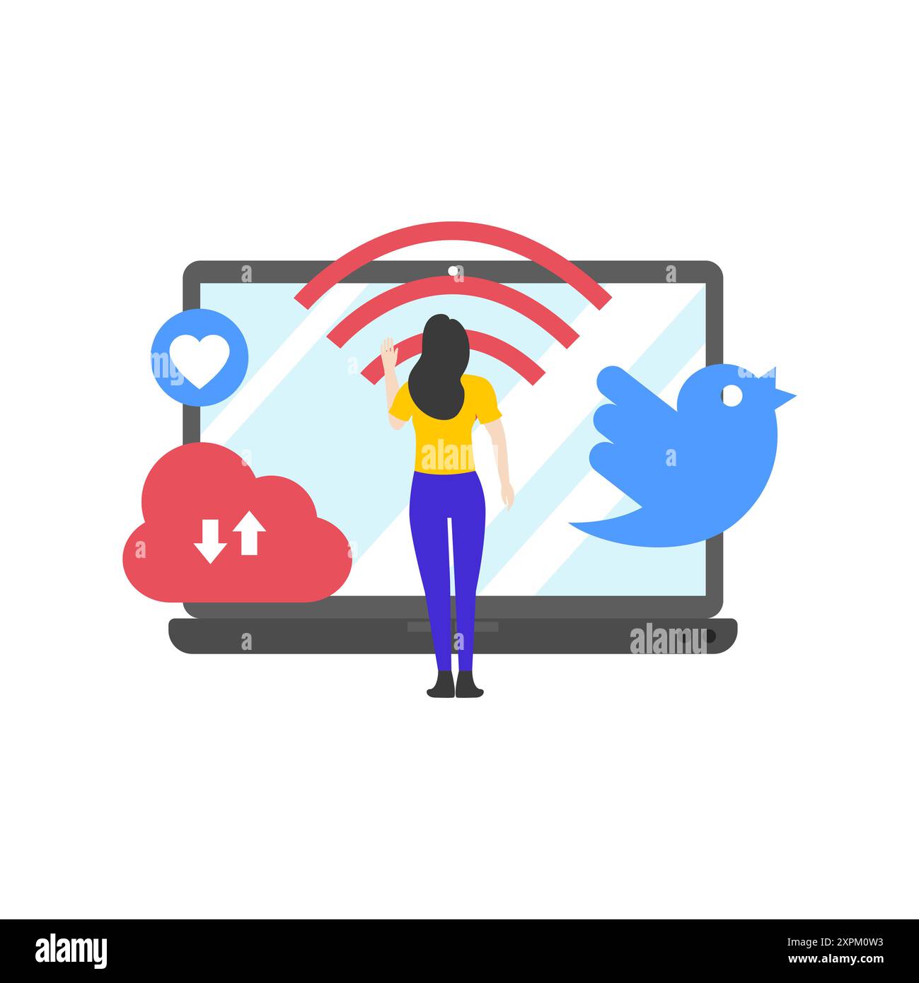 Conversation connection technology girl hi-res stock photography and ...