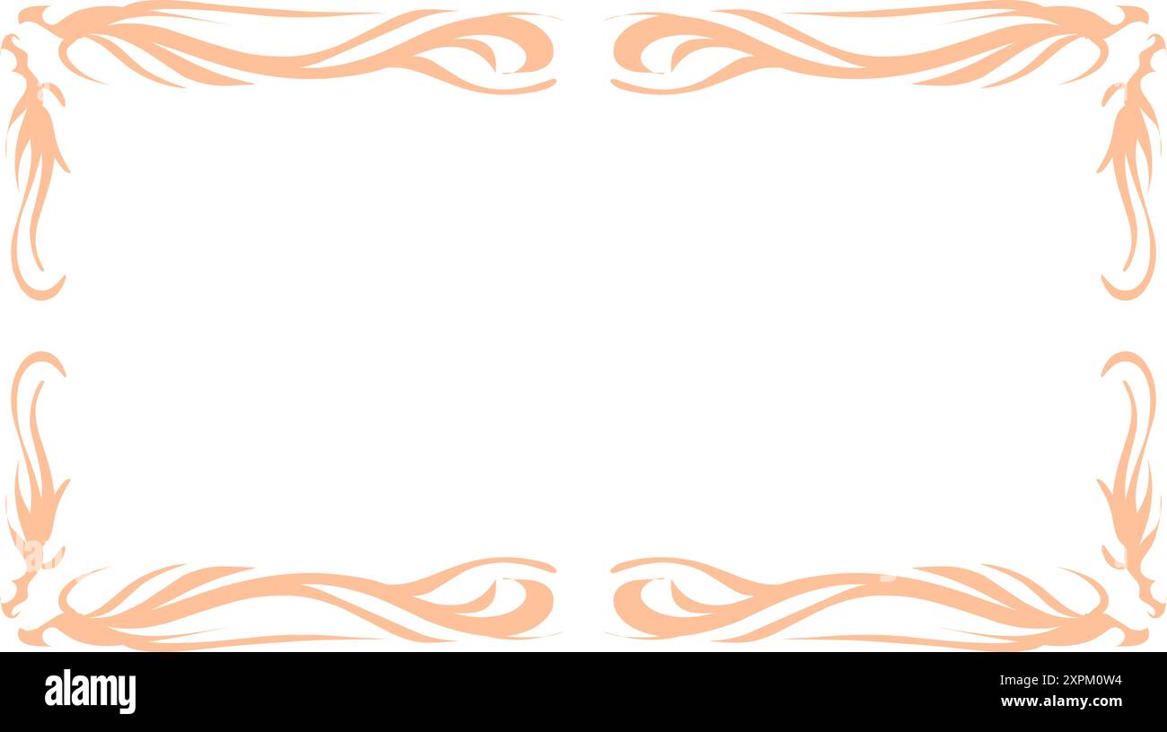 Abstract background illustration with peach fuzz pantone colour frame ...