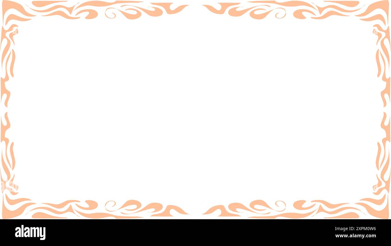 Abstract background illustration with peach fuzz pantone colour frame ...