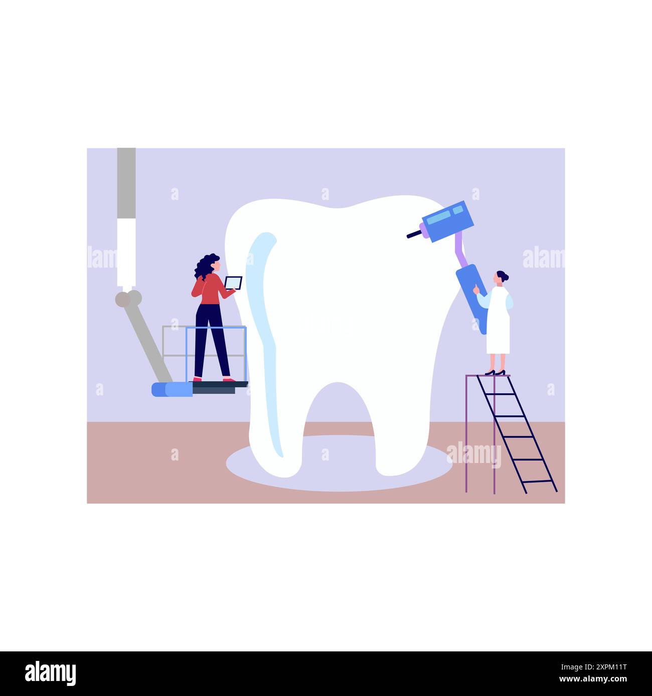 Female doctor fixing teeth Stock Photo - Alamy