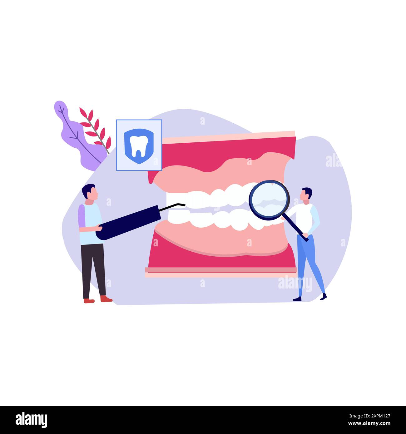 The boys are checking the teeth Stock Photo - Alamy