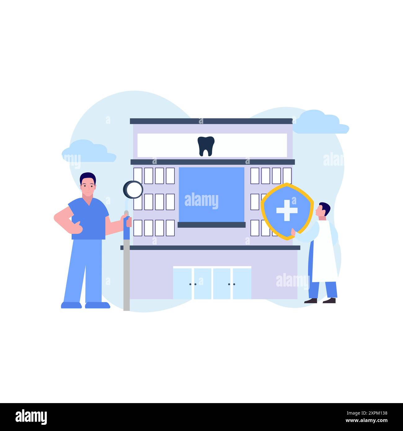The doctor is standing outside the clinic Stock Photo - Alamy