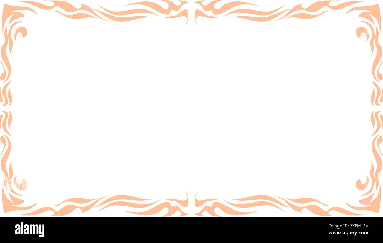 Abstract background illustration with peach fuzz pantone colour frame ...