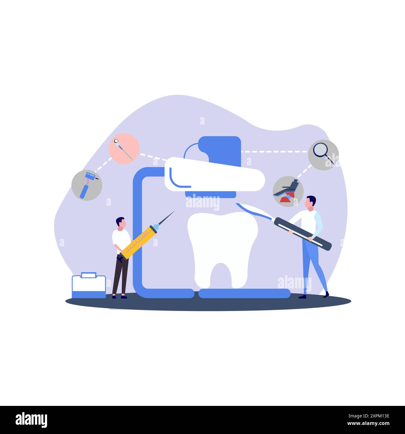 Flat cartoon character doctor Cut Out Stock Images & Pictures - Alamy