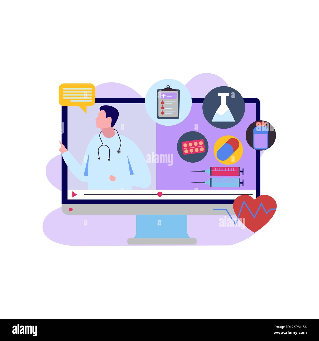 Doctor doing online checkup Stock Photo - Alamy