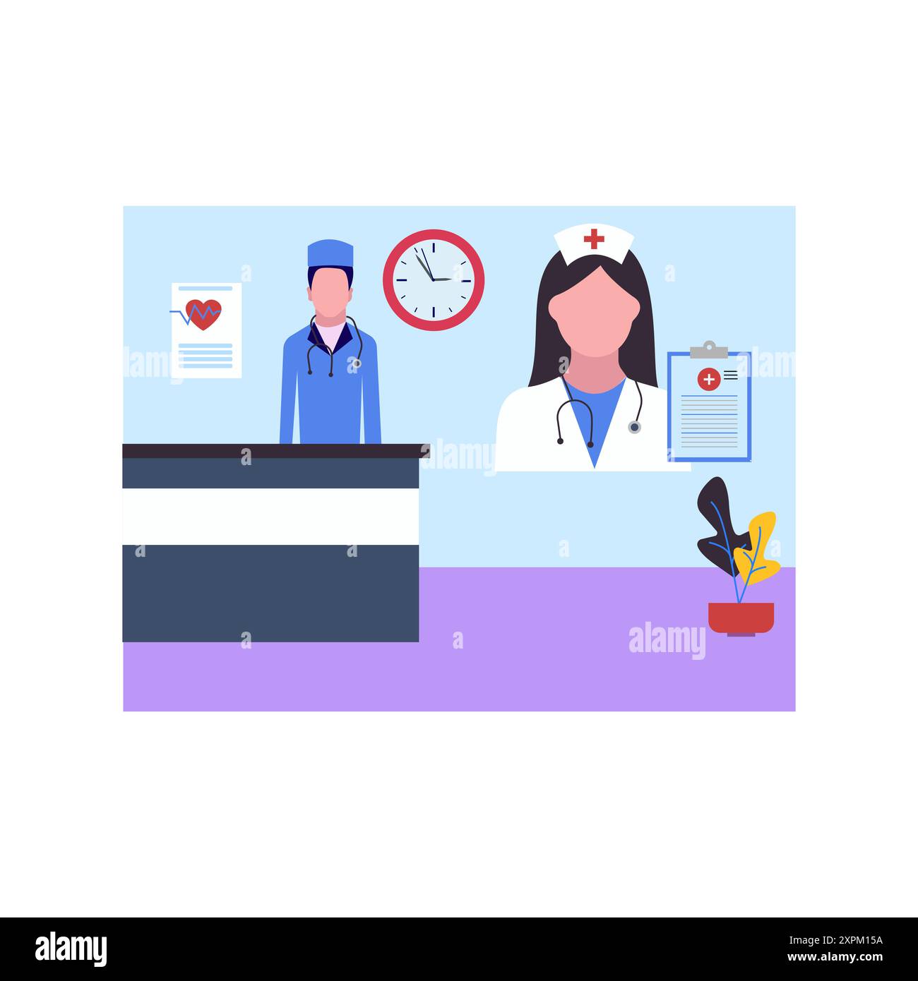 Report to reception Cut Out Stock Images & Pictures - Alamy