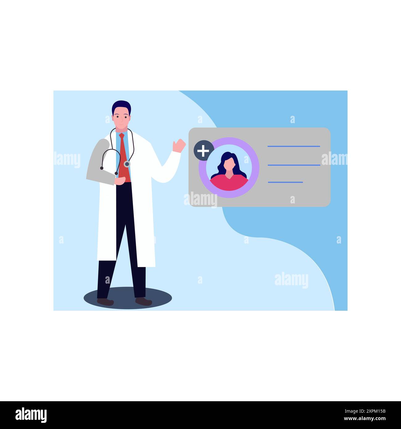 The doctor is checking the details of the patient Stock Photo - Alamy