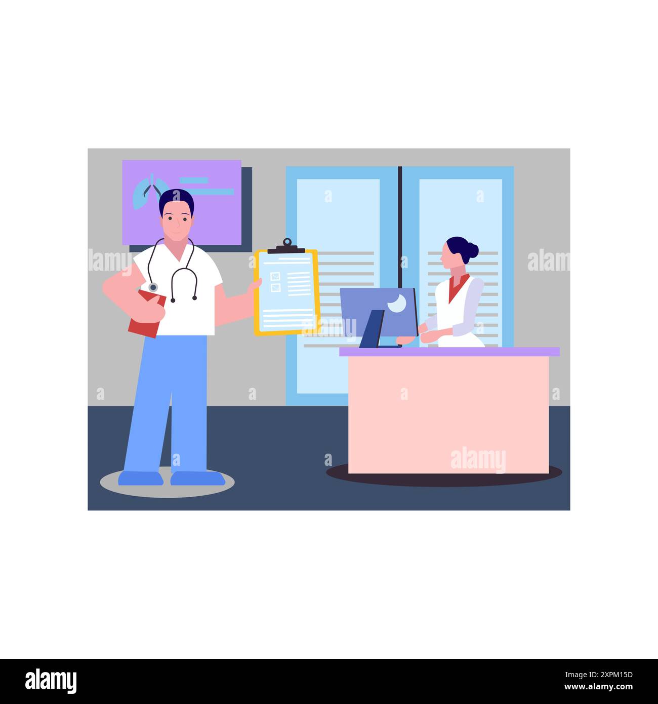 Woman checklist doctor Cut Out Stock Images & Pictures - Alamy