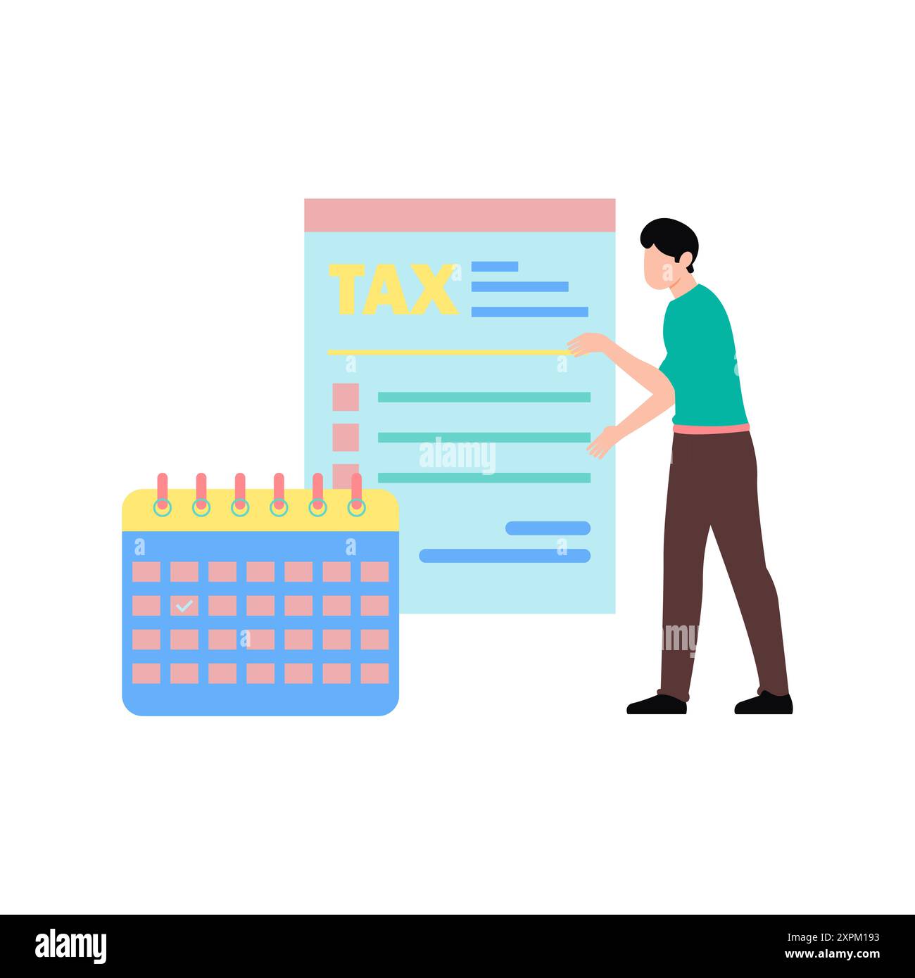 Online tax vector concept Cut Out Stock Images & Pictures - Alamy