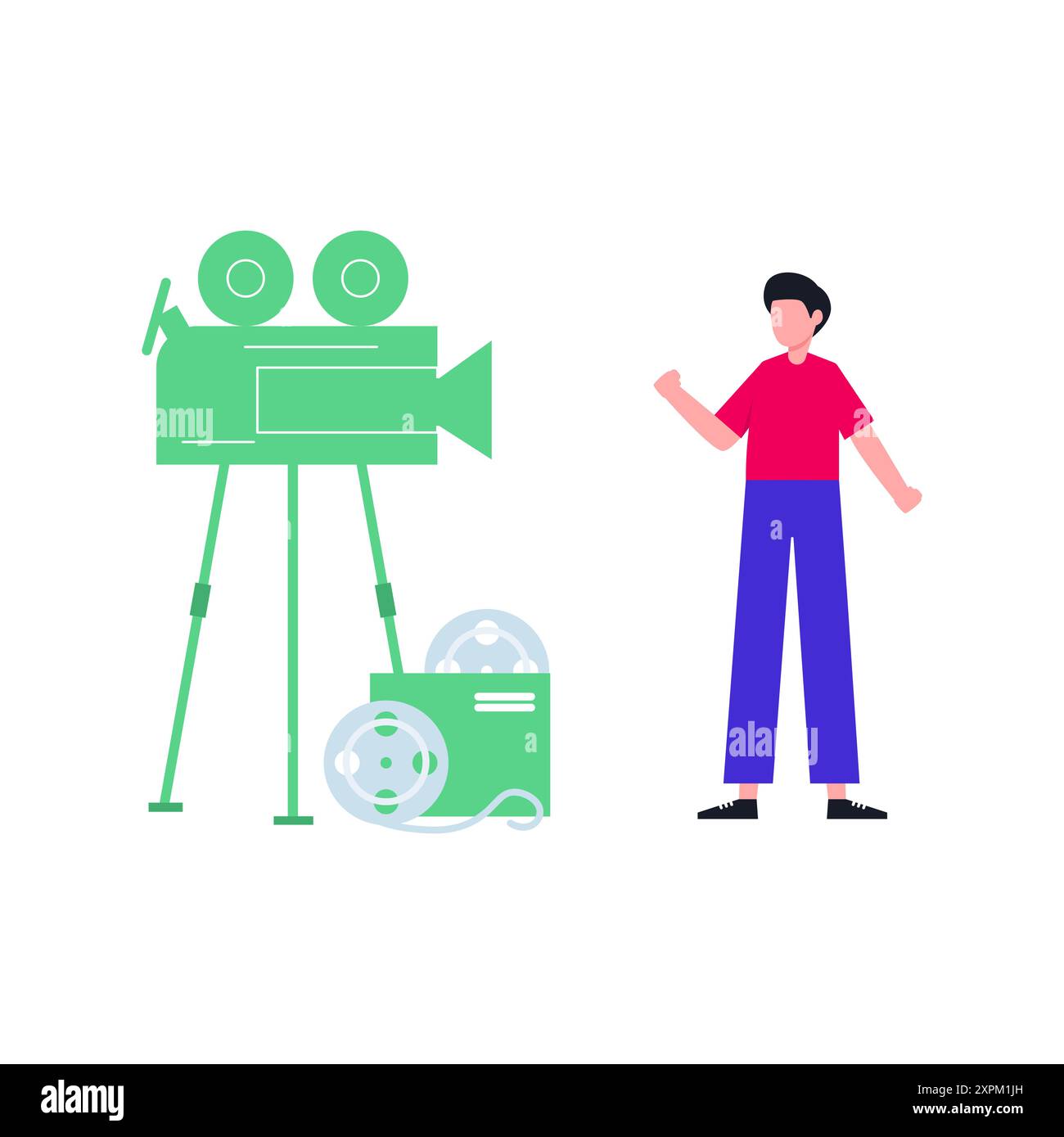 Movie clapper vector Cut Out Stock Images & Pictures - Alamy