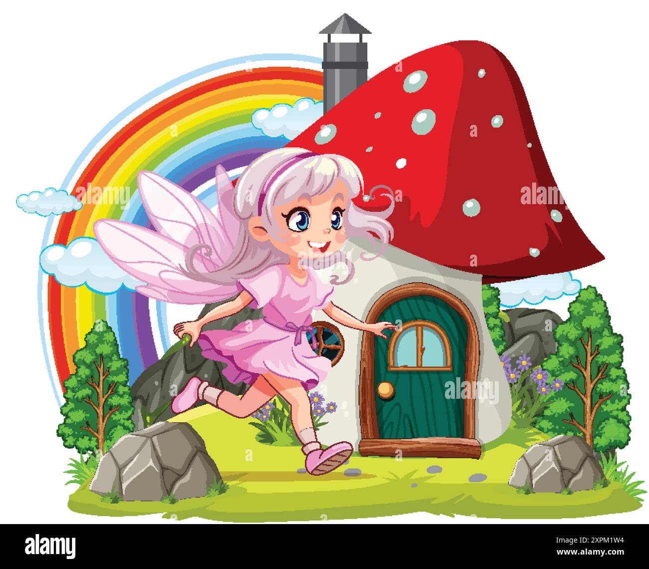 Fairy garden house in Stock Vector Images - Alamy