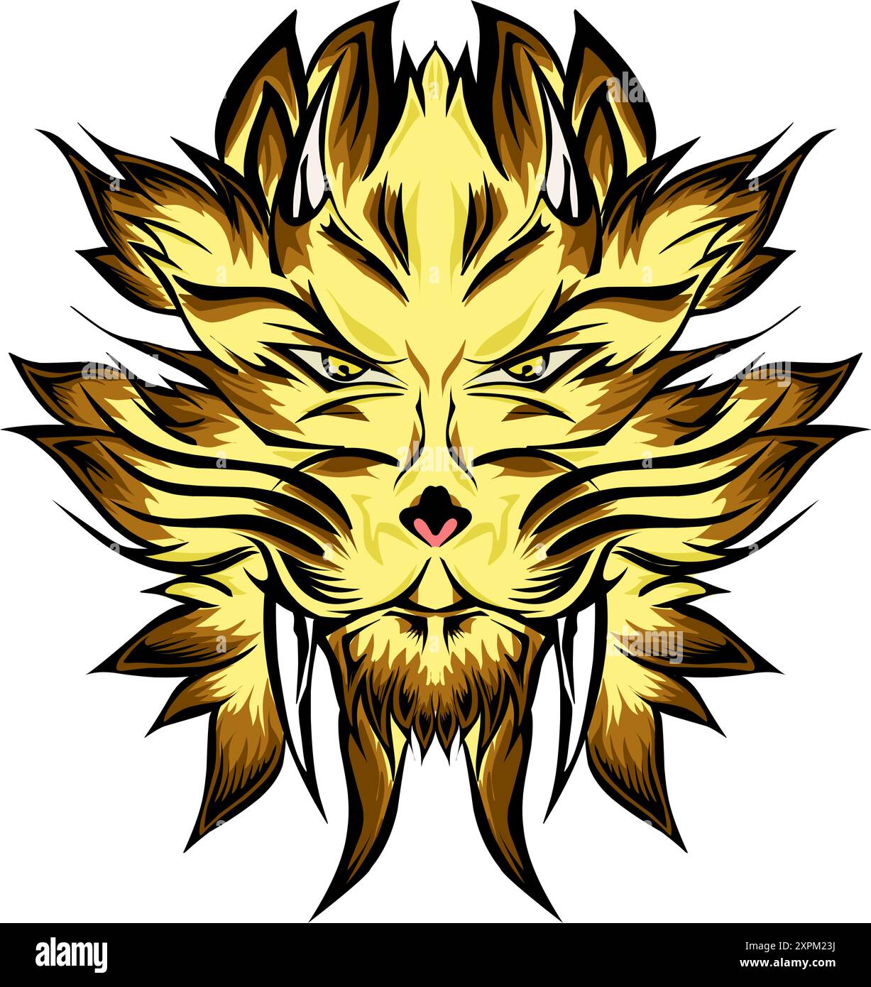 Illustration of a tiger sticker. Perfect for logos, stickers, icons ...