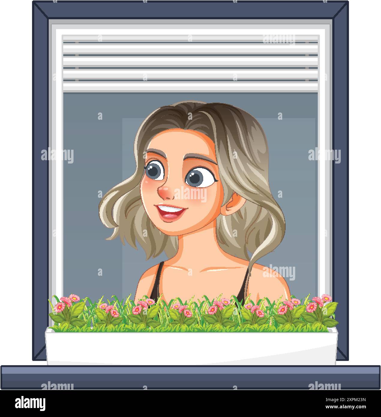 Gazing at the view Stock Vector Images - Alamy