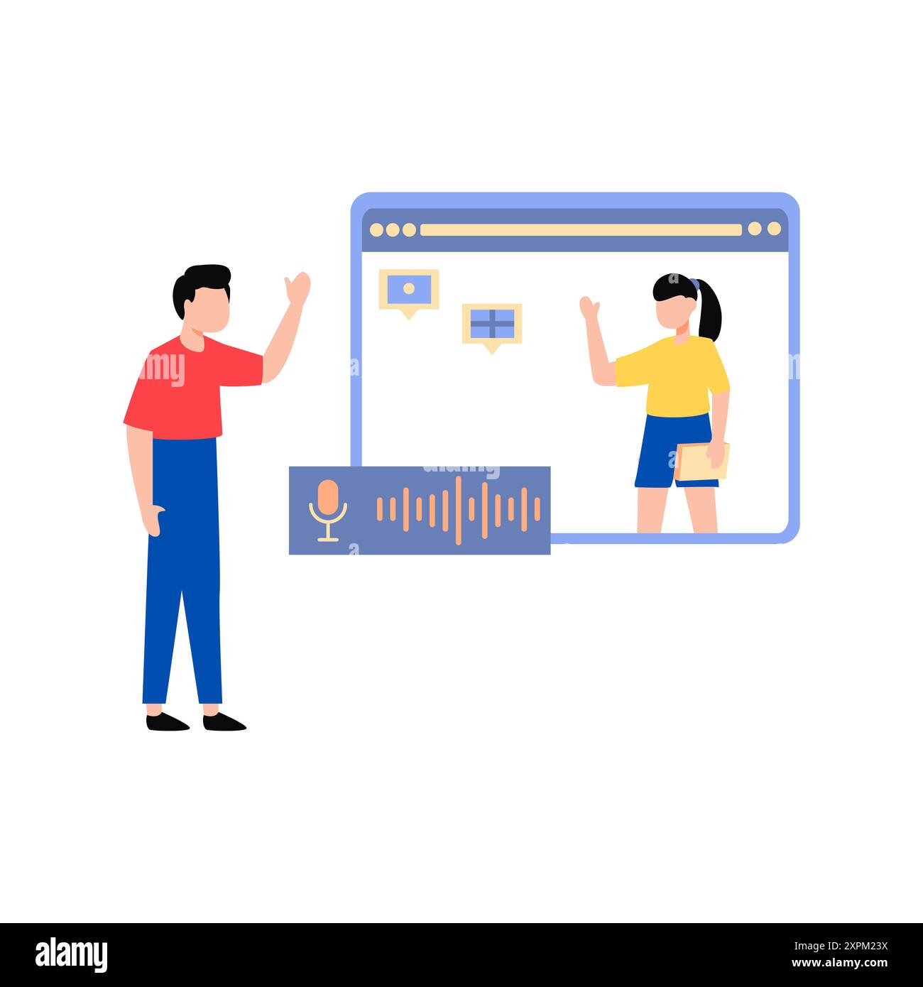 Online education technology vector Cut Out Stock Images & Pictures - Alamy