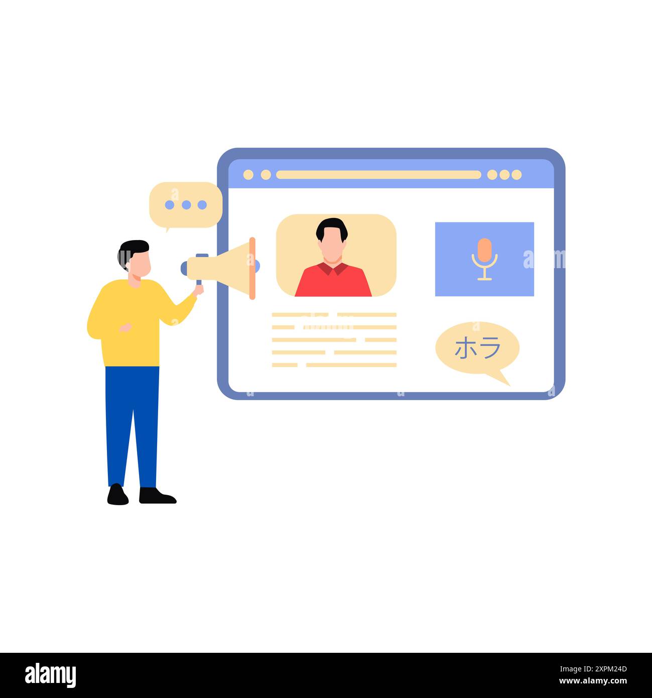 Speaking vector Cut Out Stock Images & Pictures - Alamy