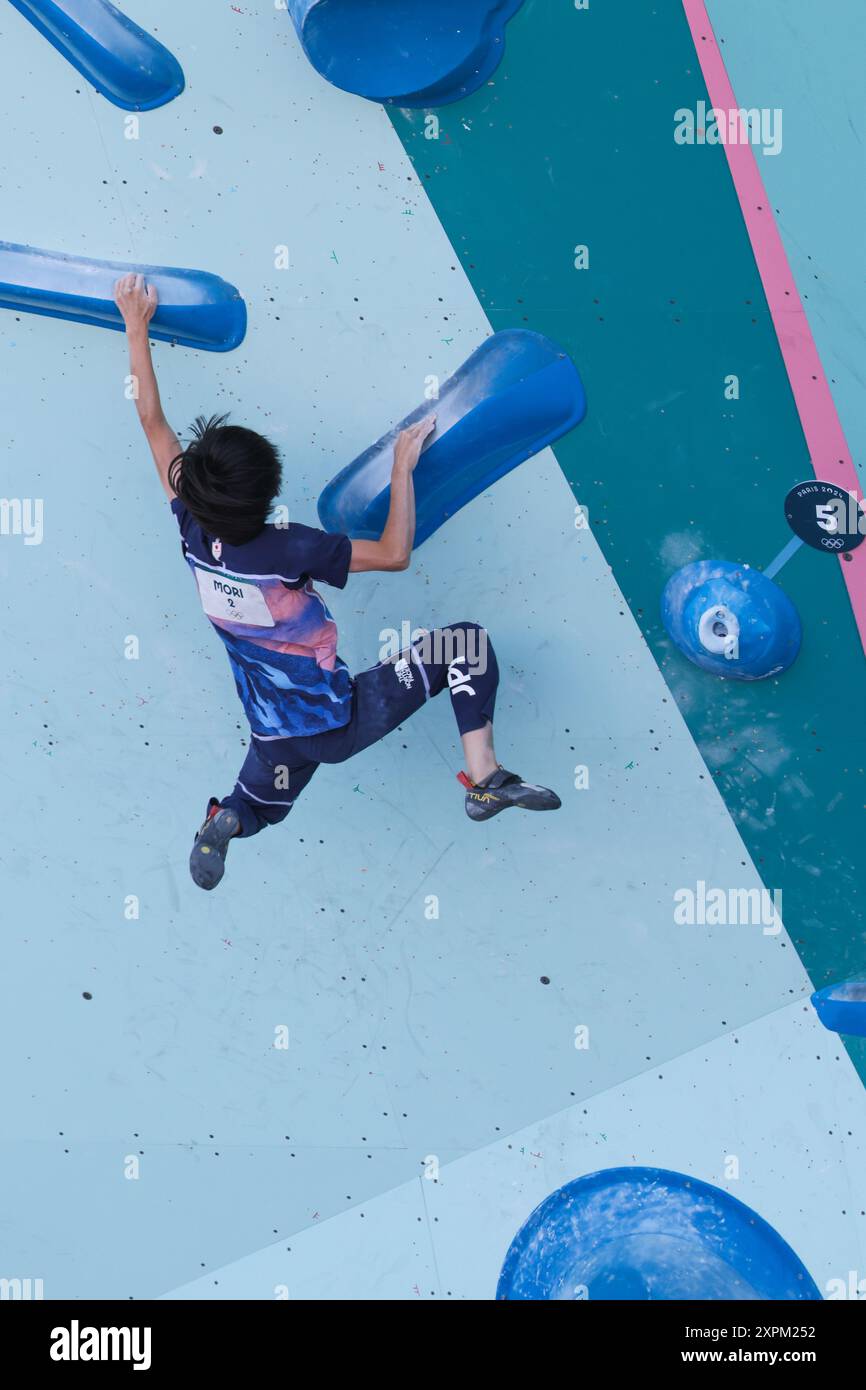Le Bourget, France. 6th Aug, 2024. Ai Mori (JPN) Sport Climbing : Women ...