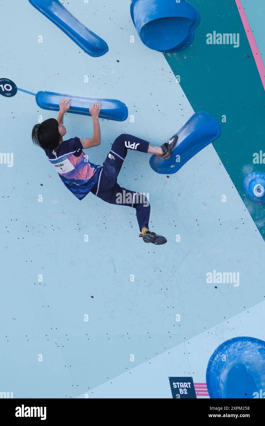 Le Bourget, France. 6th Aug, 2024. Ai Mori (JPN) Sport Climbing : Women ...