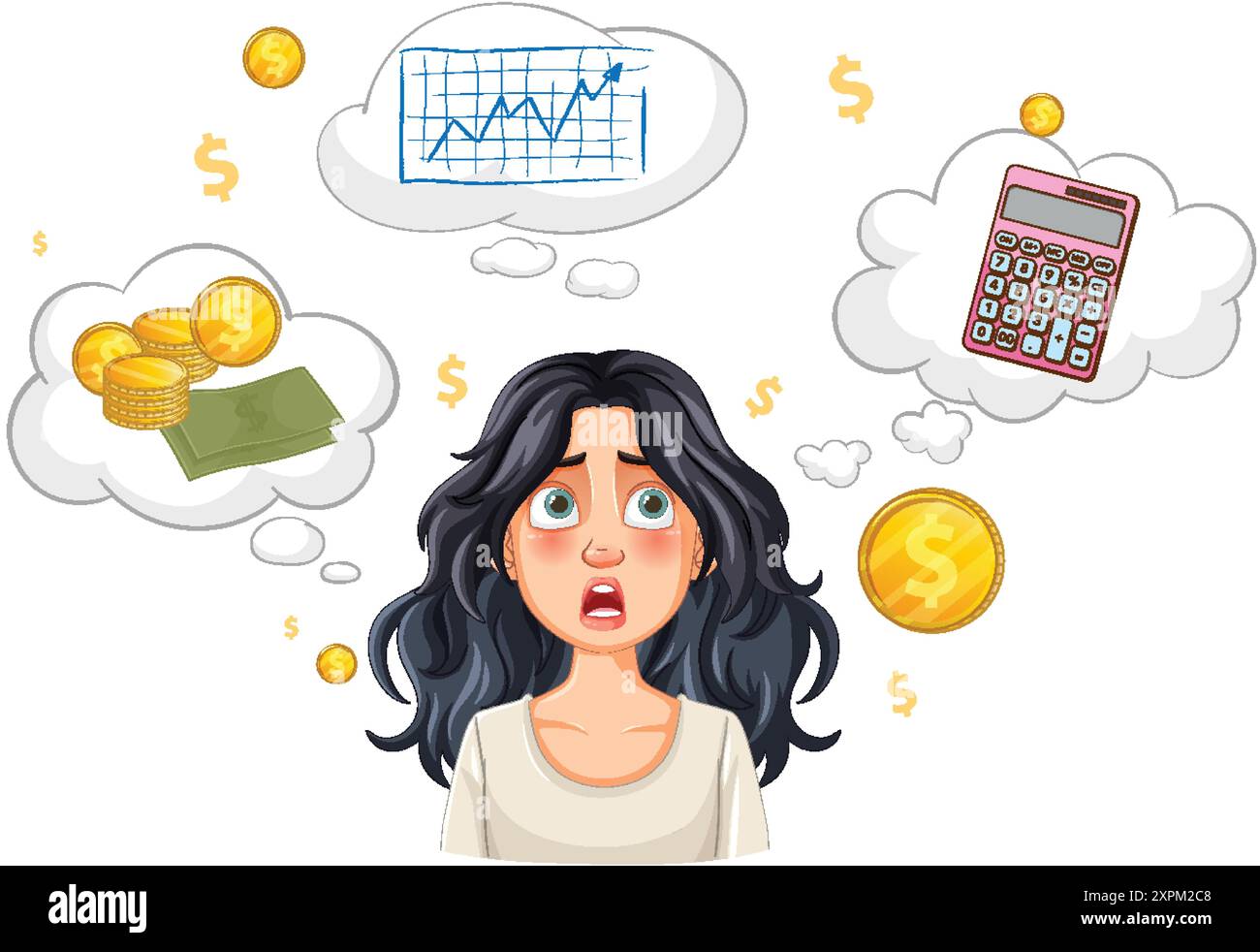 Overwhelmed worry Stock Vector Images - Alamy