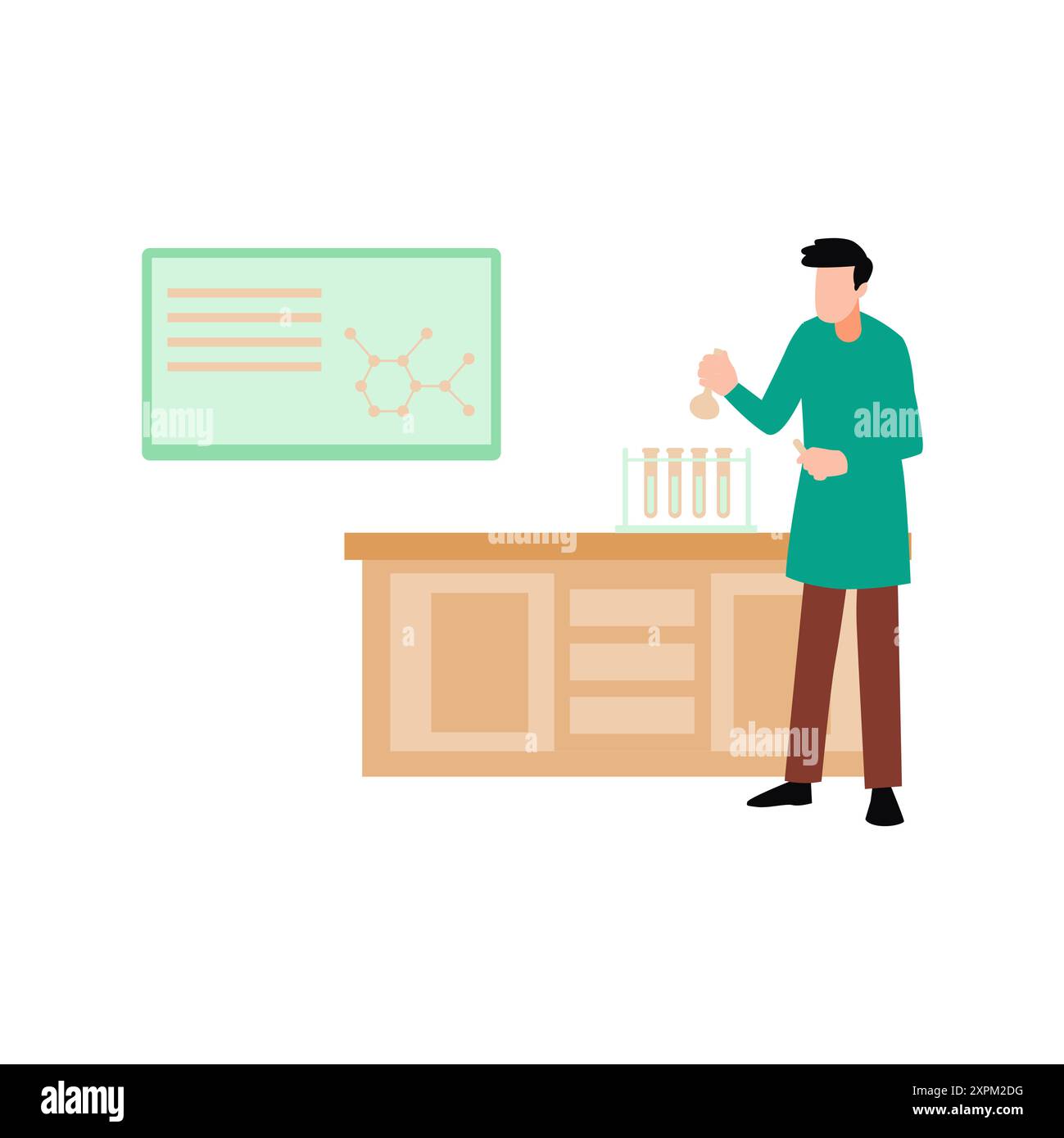 Boy doing science experiment Cut Out Stock Images & Pictures - Alamy