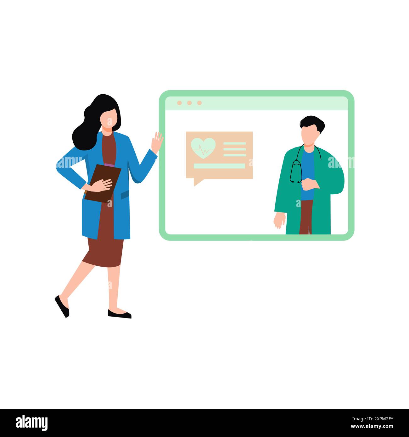 Doctor talking female nurse Cut Out Stock Images & Pictures - Alamy