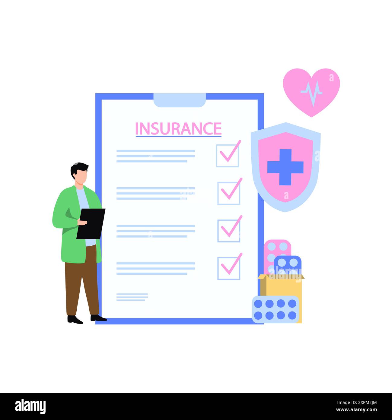 The boy has medical insurance Stock Photo - Alamy