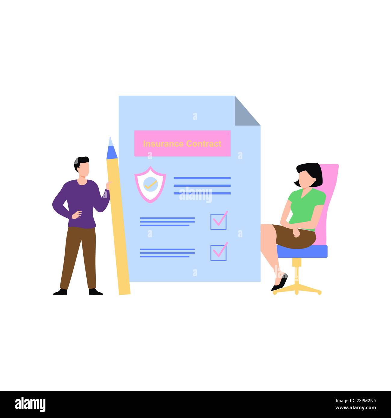 Signing contract illustration hi-res stock photography and images - Alamy