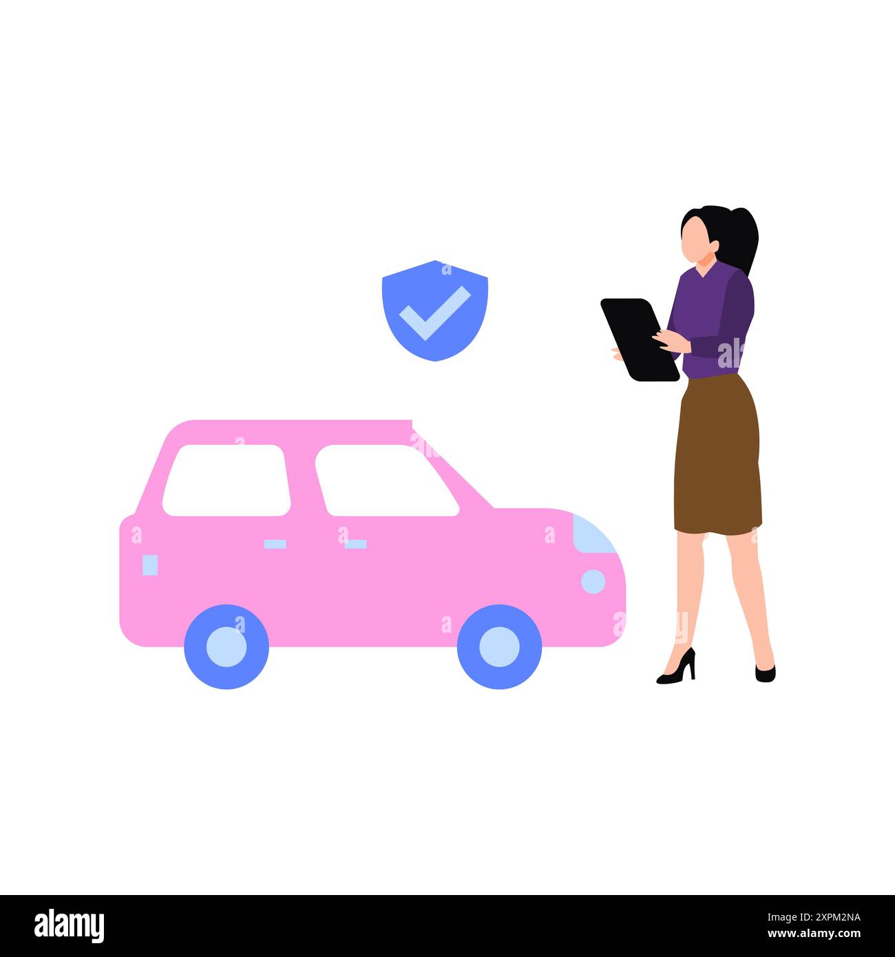 Insurance agent icon cartoon hi-res stock photography and images - Alamy