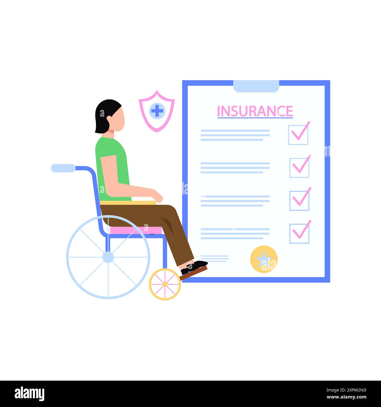 Medical list icon flat Cut Out Stock Images & Pictures - Alamy