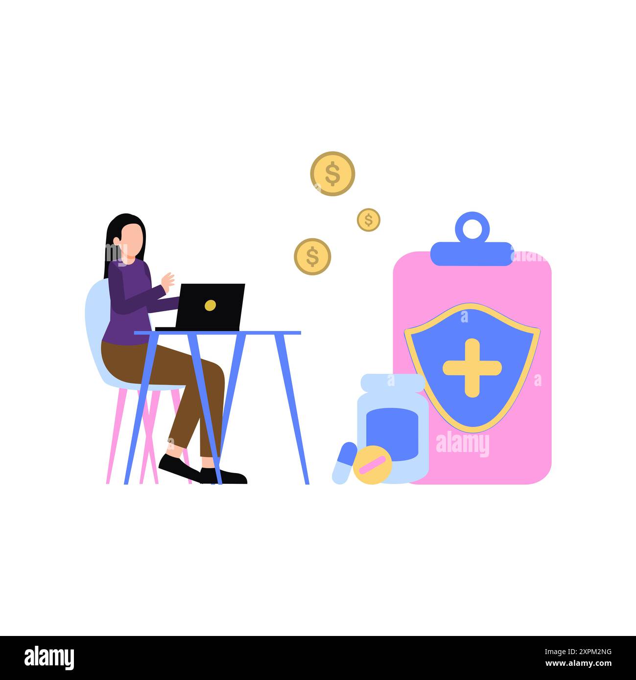 Doctor working laptop Cut Out Stock Images & Pictures - Alamy