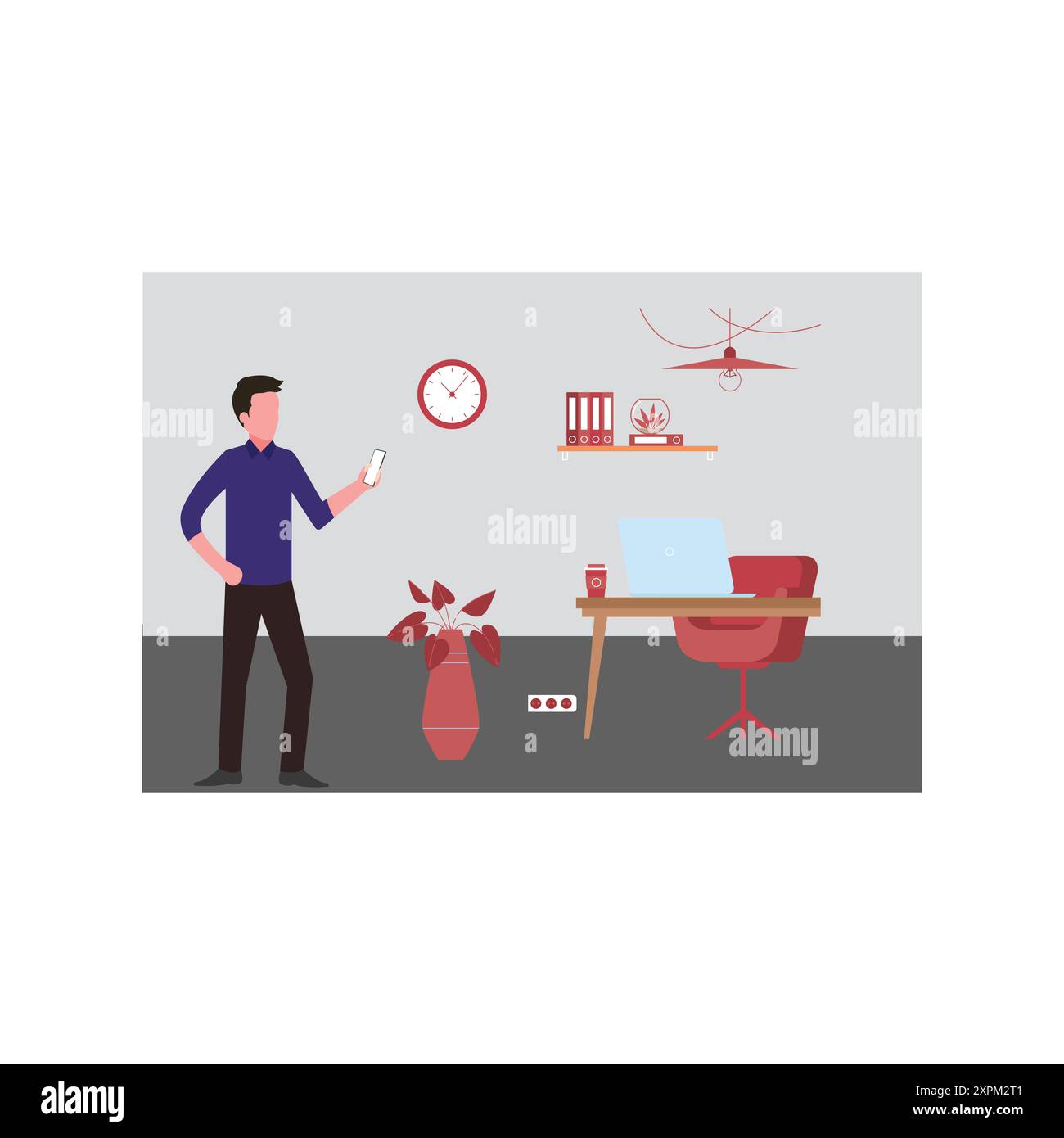 Interior room modern workplace Cut Out Stock Images & Pictures - Alamy