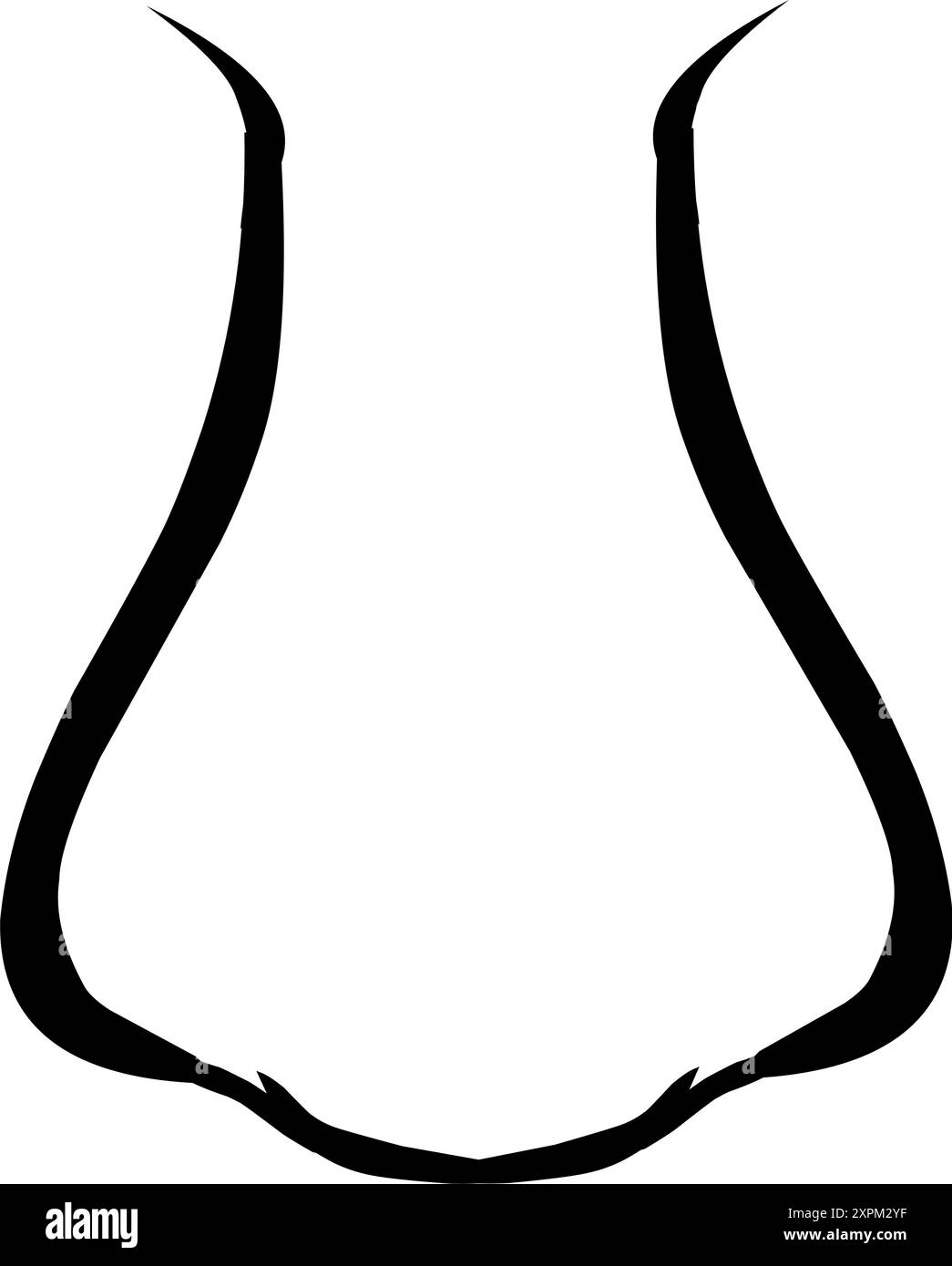 Human nose illustration design. Perfect for stickers, card elements ...