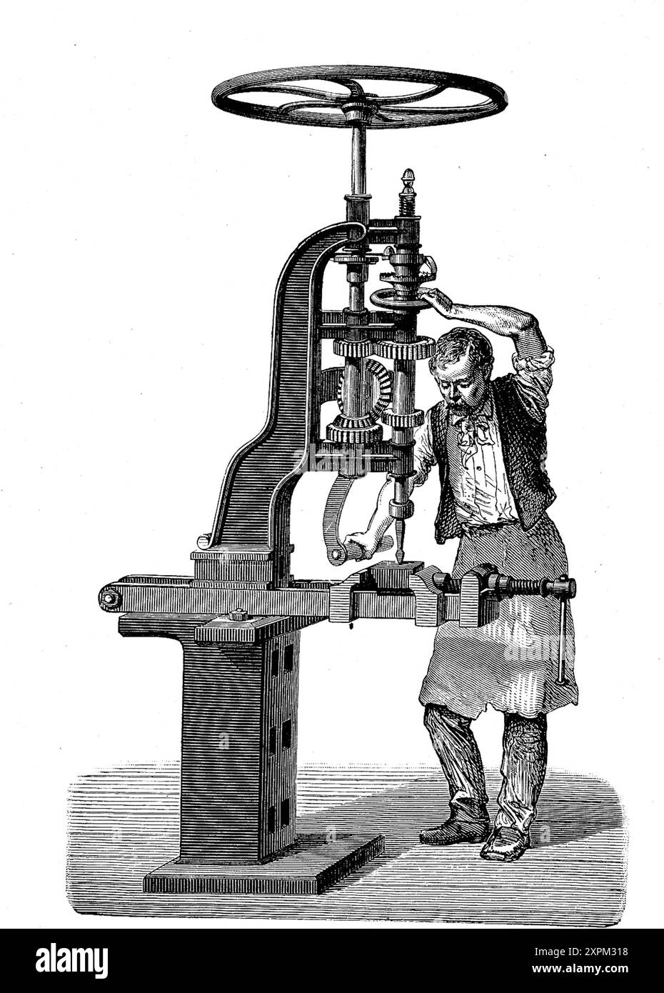 Illustration of a drilling machine for wood or metal. Illustration ...
