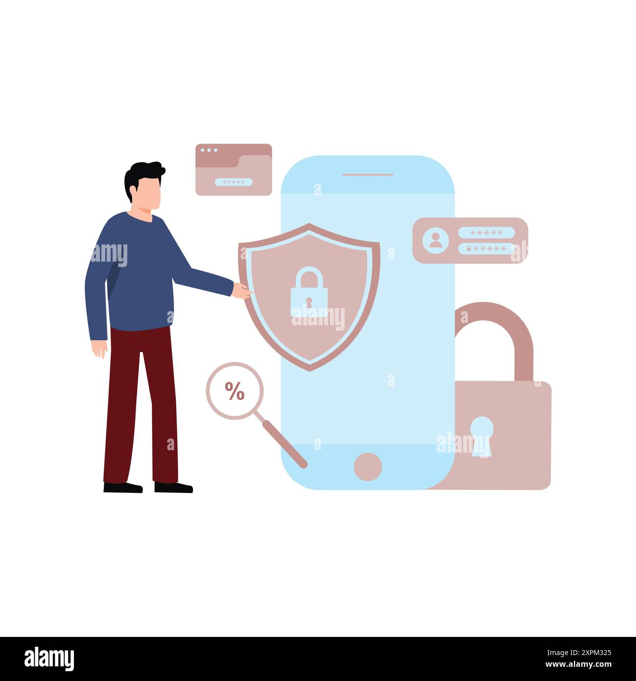 Password secure Cut Out Stock Images & Pictures - Alamy