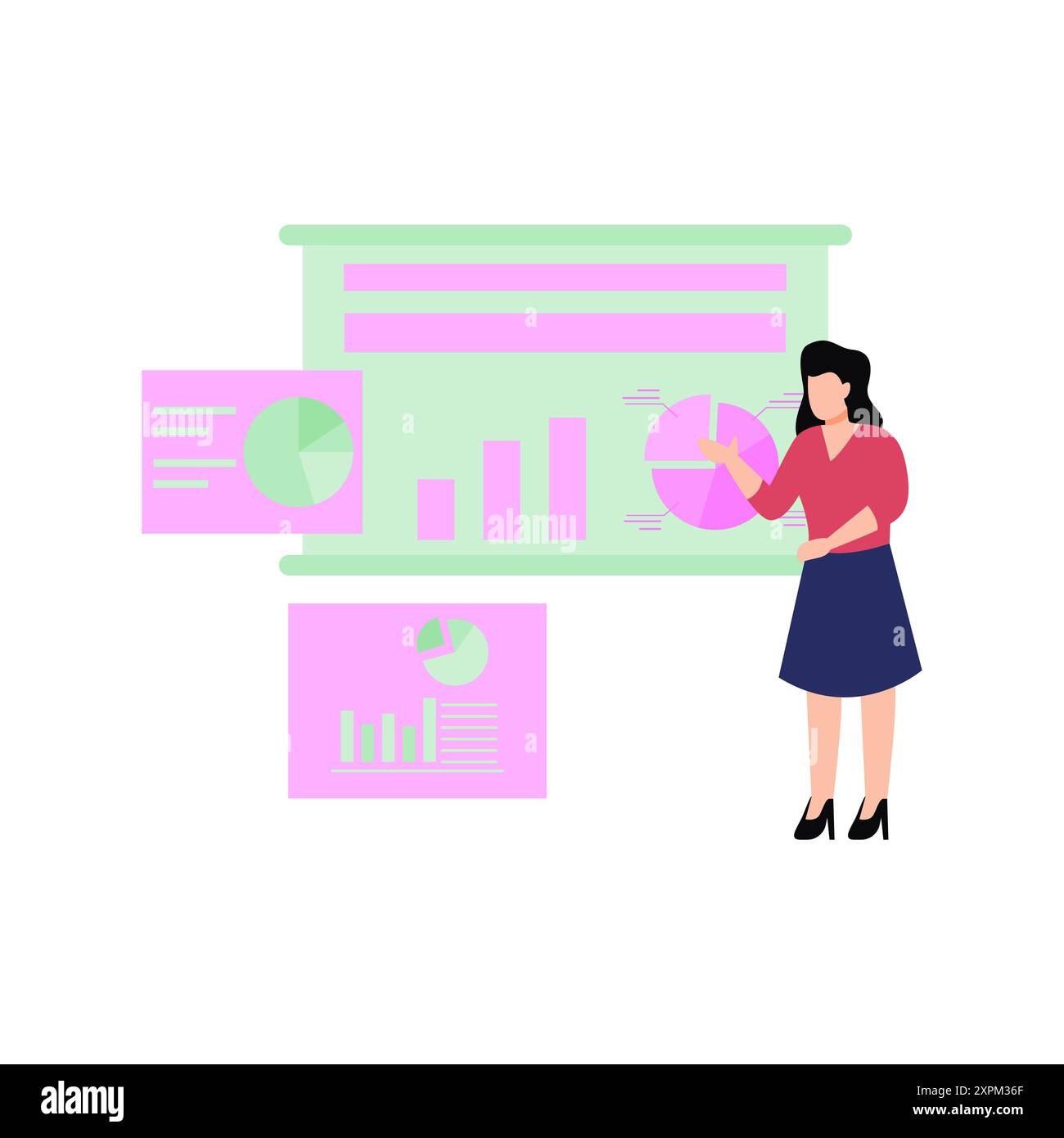 Data analytics presentation screen Cut Out Stock Images & Pictures - Alamy