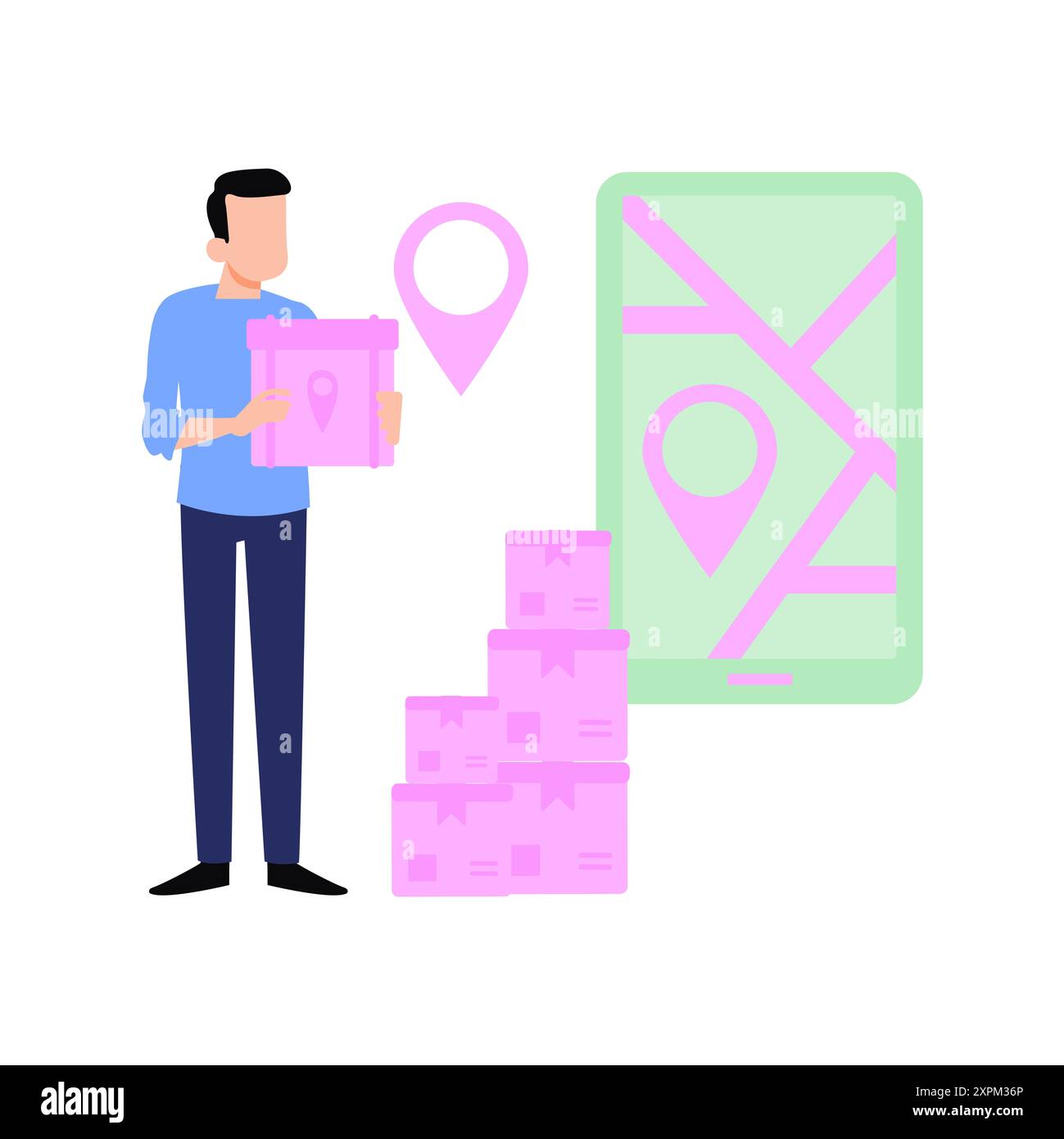 Order delivery tracking on Cut Out Stock Images & Pictures - Alamy