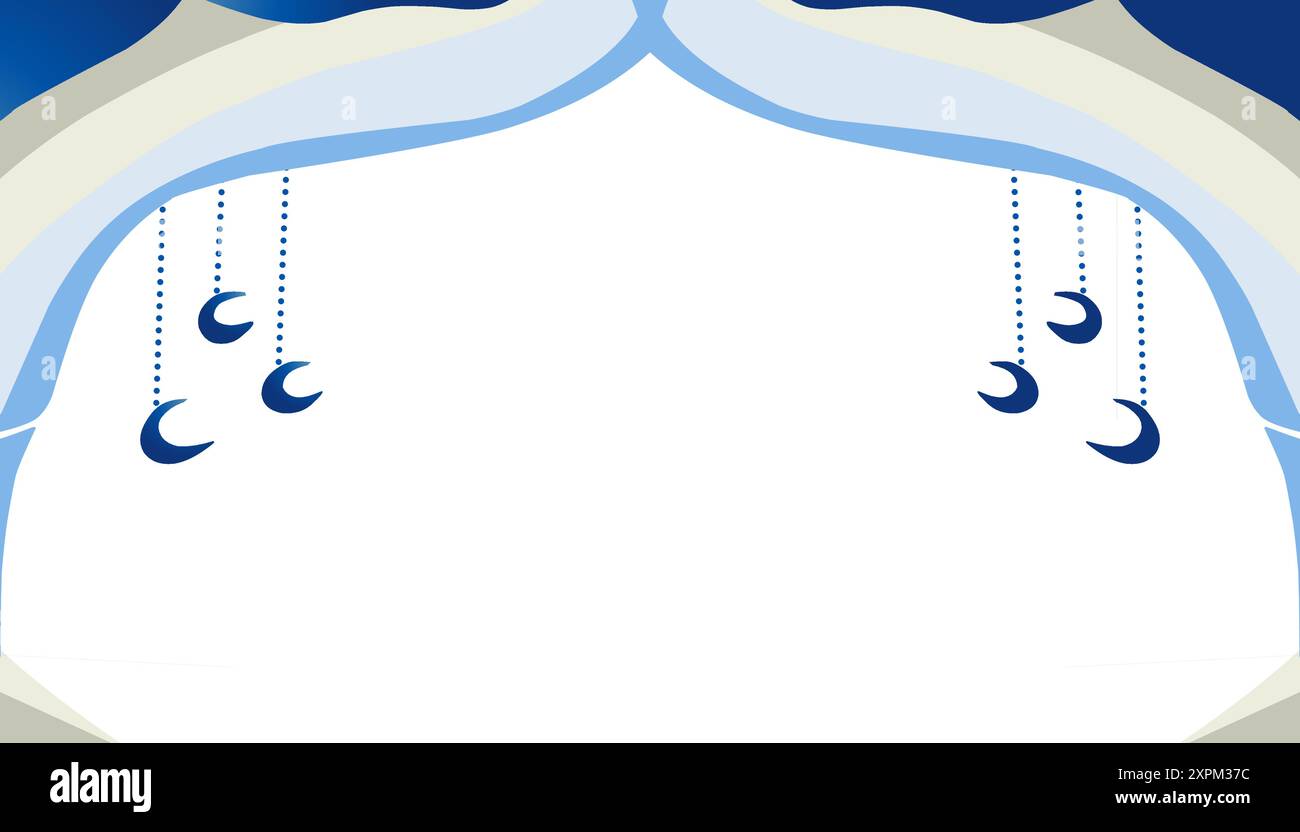 Gradient blue coloured ramadan theme mosque dome background and ...