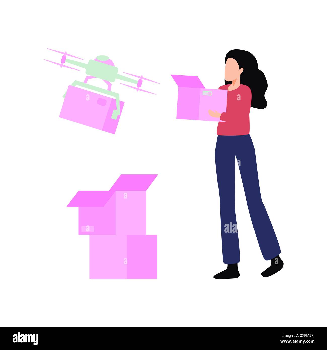 Receiving the food parcel hi-res stock photography and images - Alamy