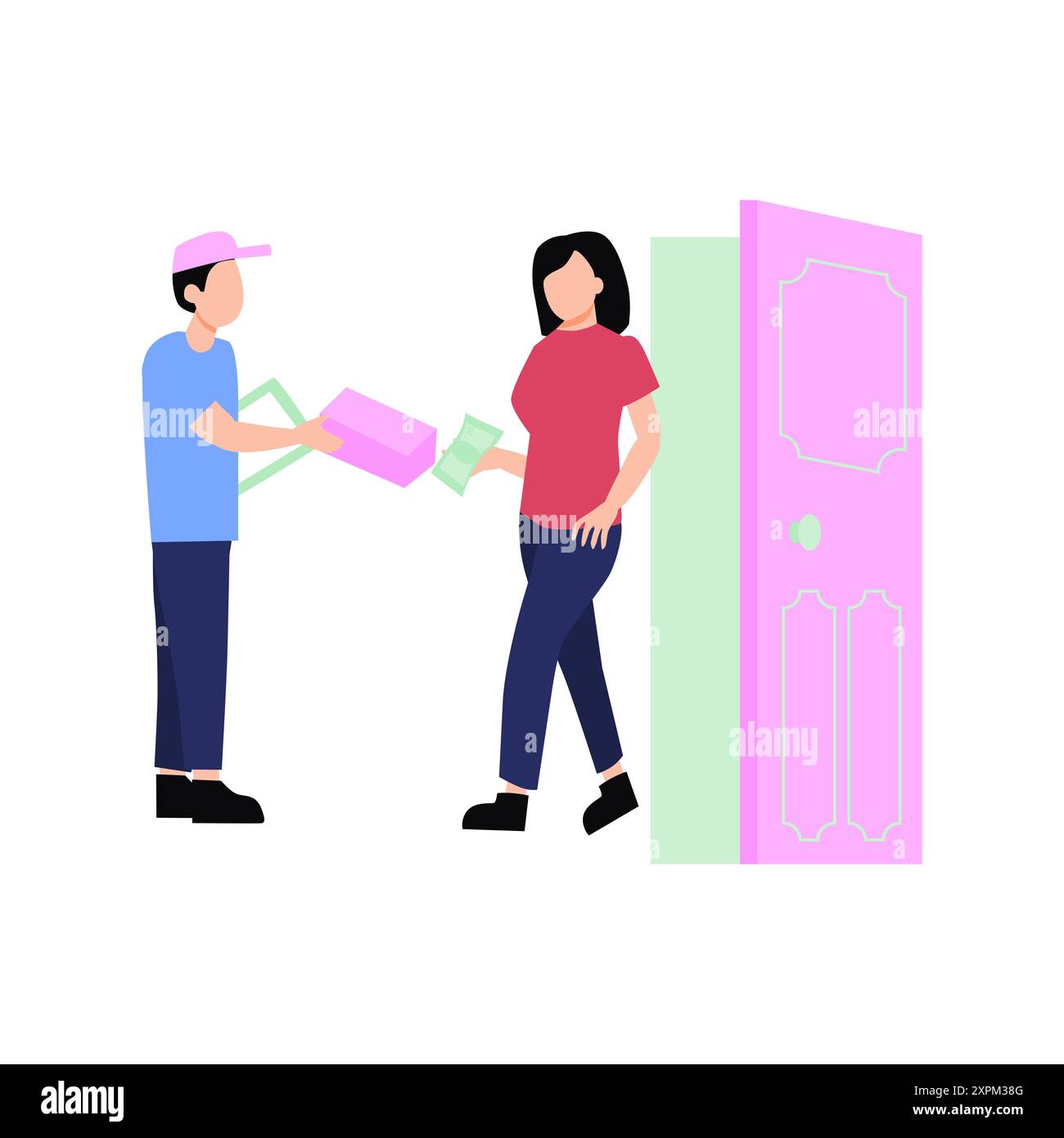 Express delivery boy courier Cut Out Stock Images & Pictures - Alamy