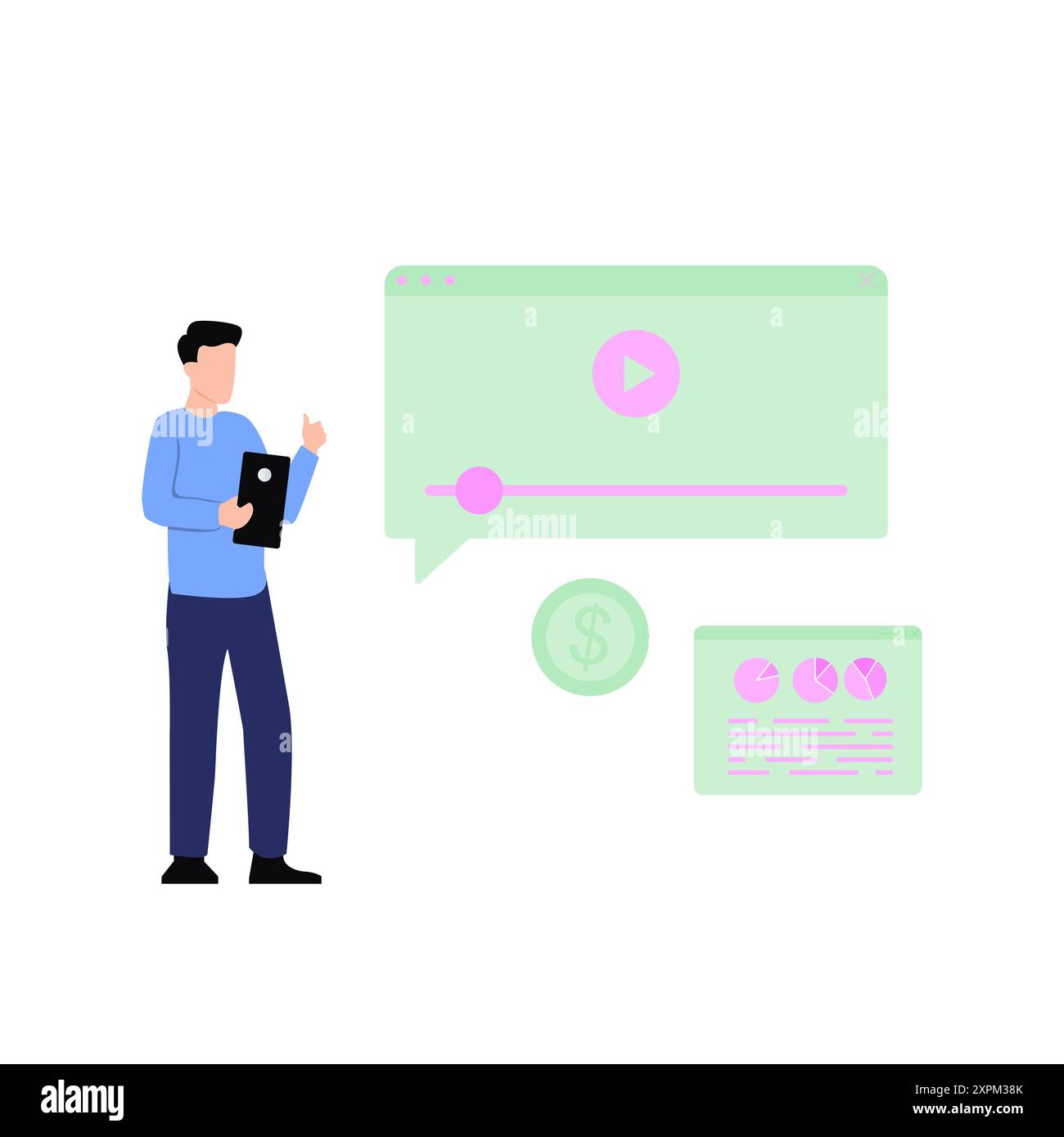 Video marketing icon 3d Cut Out Stock Images & Pictures - Alamy