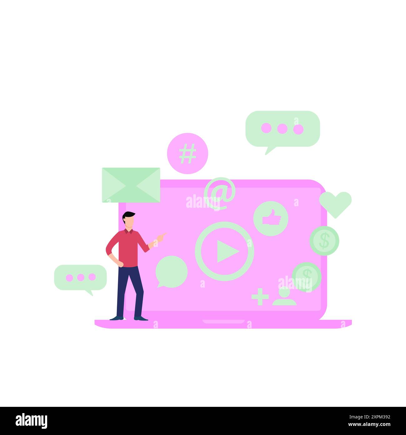 Boy media Cut Out Stock Images & Pictures - Alamy